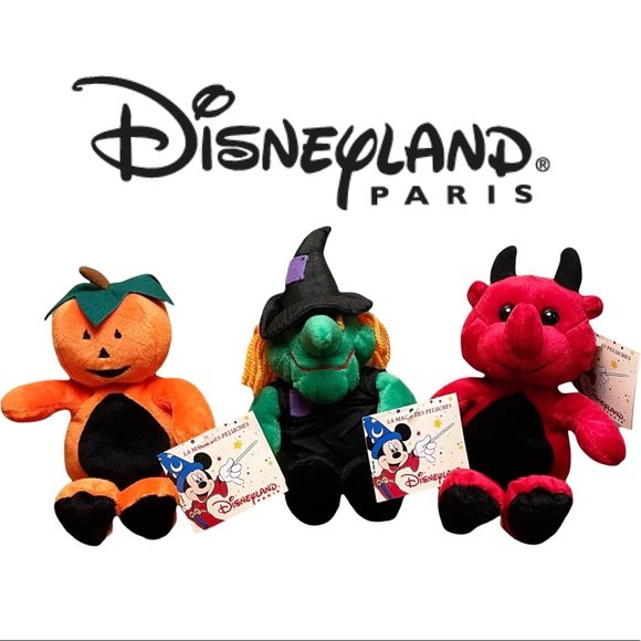 Disney | Other | Paris Disneyland Plush Set Rare New Stuffed Animal ...